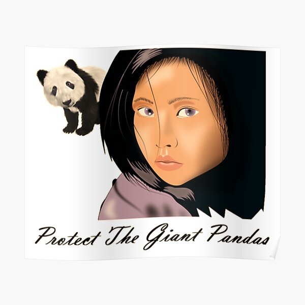 "Protect The Giant Pandas" Poster for Sale by MosesT-Shirts | Redbubble
