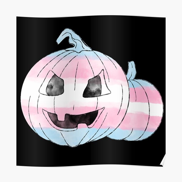 "Trans Flag Pumpkins" Poster by stitchasylum | Redbubble