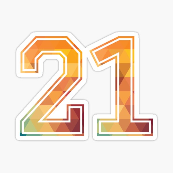 Number 21 Stickers | Redbubble