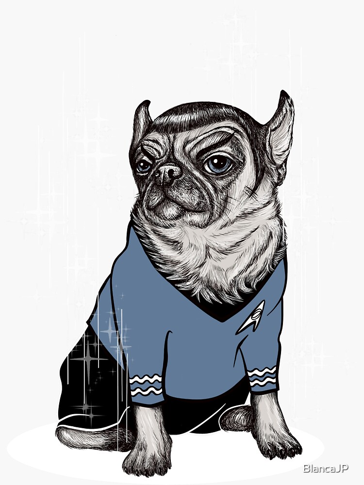 "Spug" Sticker for Sale by BlancaJP | Redbubble