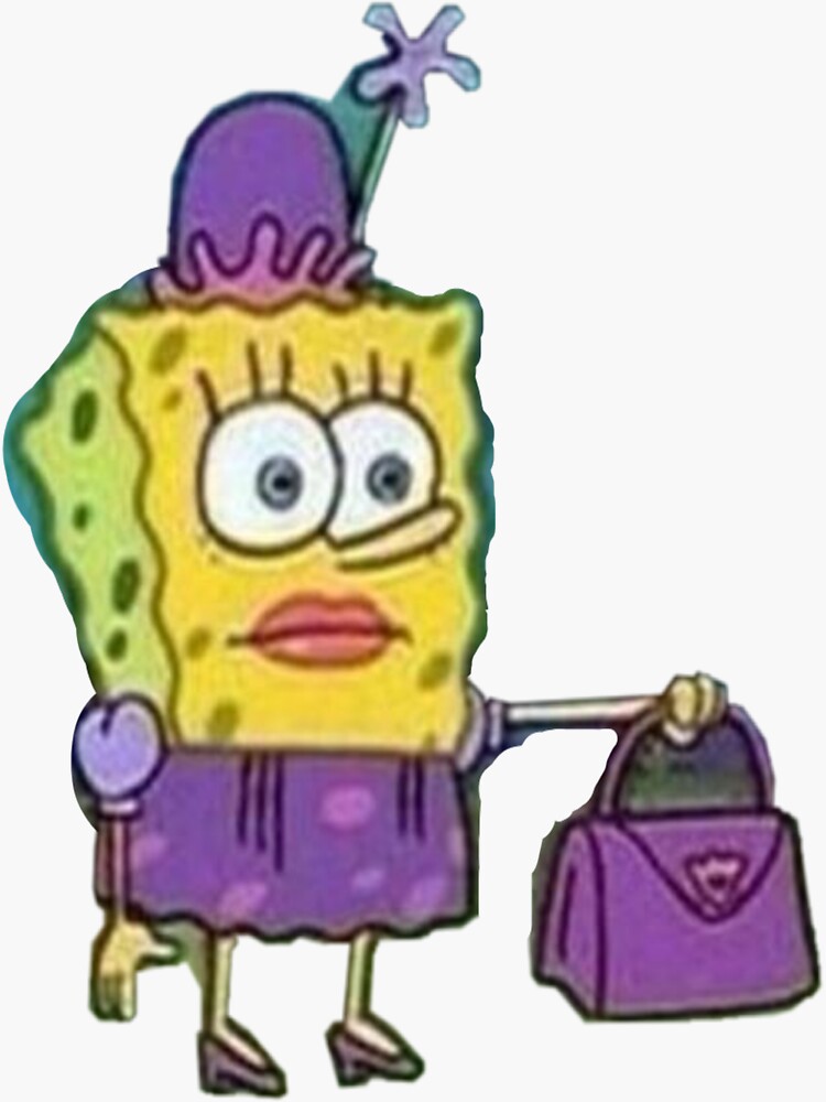 "Spongebob Girl Meme" Sticker for Sale by courtneylouix | Redbubble