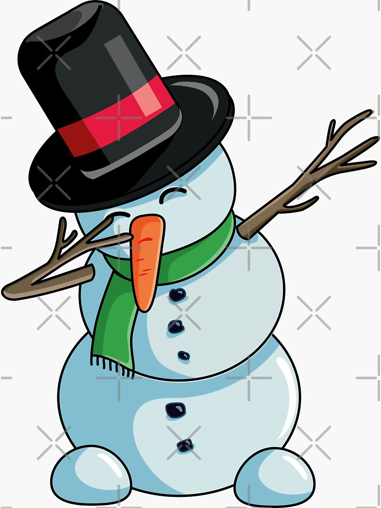 "snowman dab" Sticker by atevern | Redbubble