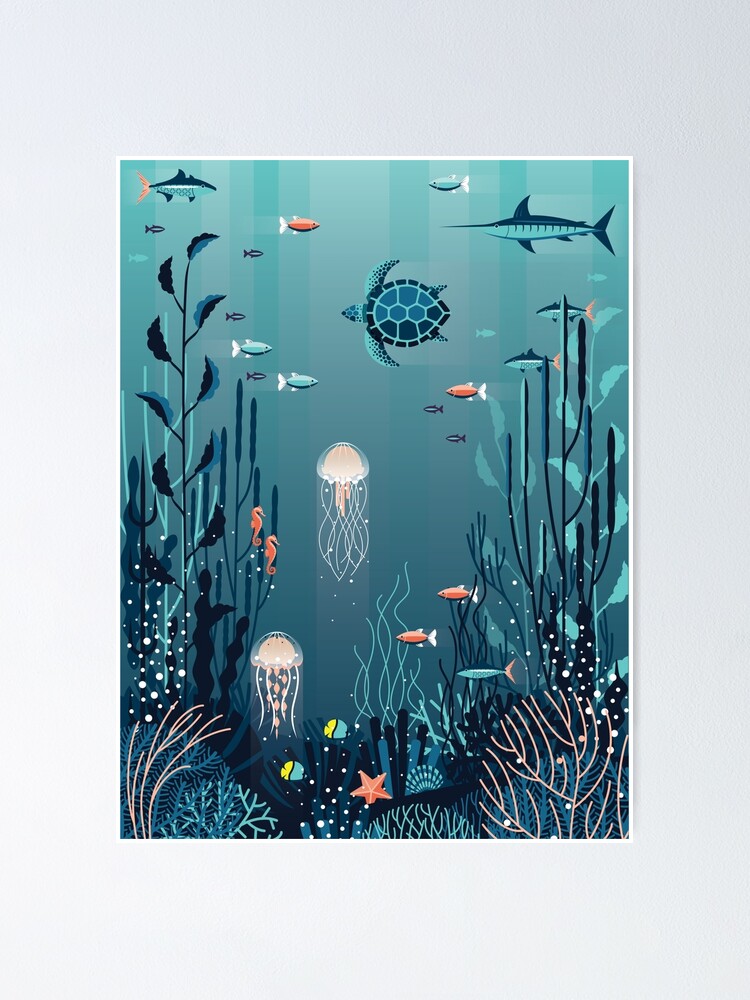 "Sea Life" Poster for Sale by lanadudarenko | Redbubble