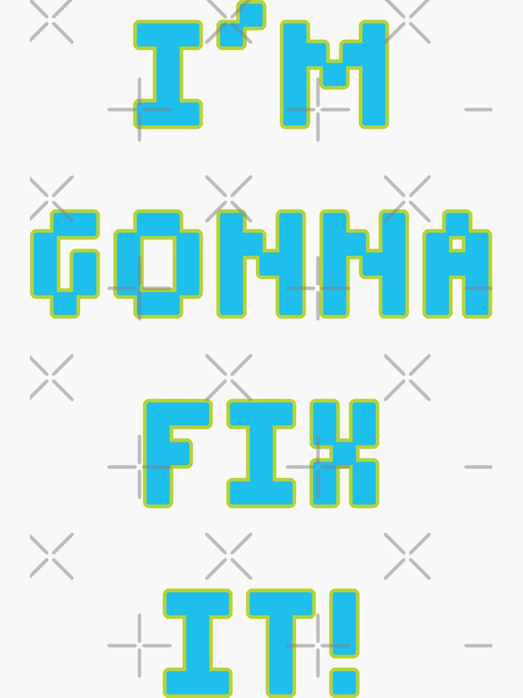 "Fix" Sticker for Sale by tpanthro1 | Redbubble