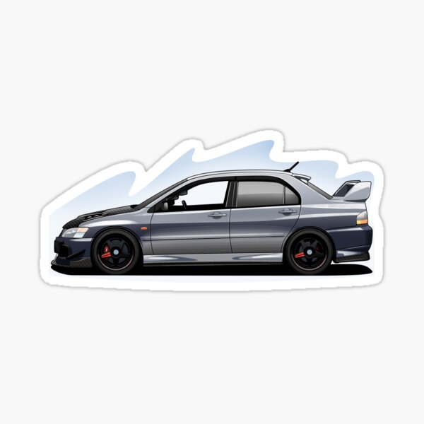 "mitsubishi lancer evolution" Sticker by allartcar | Redbubble