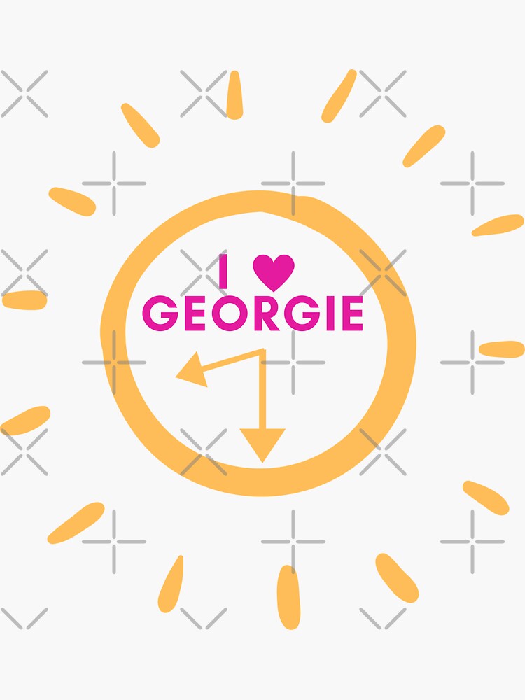 "8:30 I love (heart) Georgie" Sticker for Sale by CampfireMagic | Redbubble