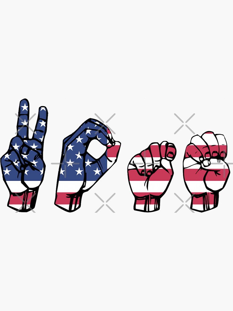 "Vote ASL - Flag" Sticker by nyledore | Redbubble