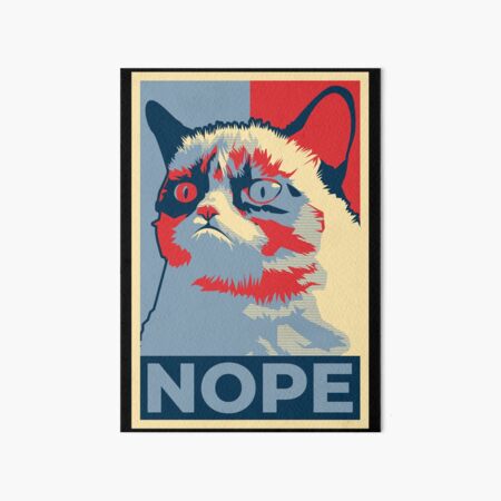 "Nope Cat Meme" Art Board Print for Sale by ShirtBricks | Redbubble
