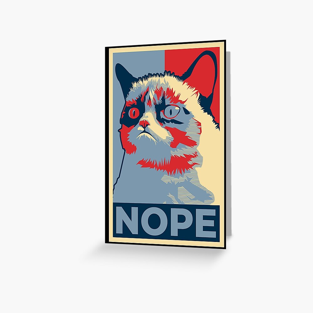 "Nope Cat Meme" Greeting Card for Sale by ShirtBricks | Redbubble