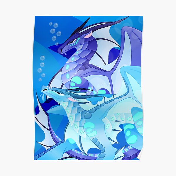 "Wings of Fire - Tsunami & Riptide" Poster for Sale by giratina13 ...