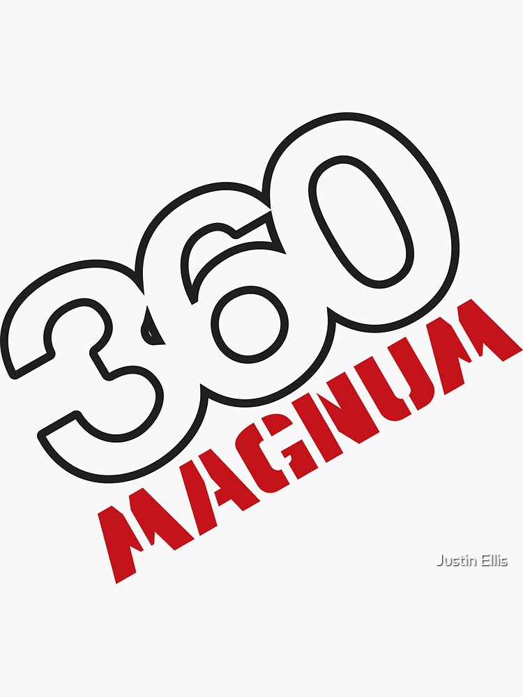 "360 Magnum - Badge Design " Sticker for Sale by jepegdesign | Redbubble