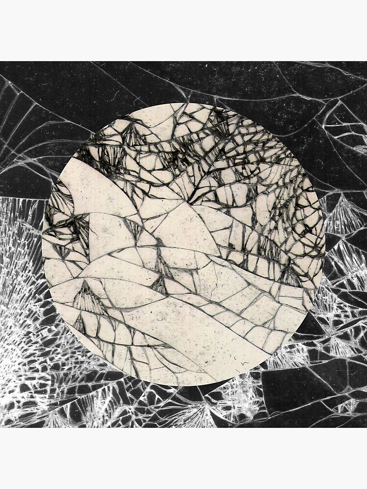 "broken moon" Sticker for Sale by mikhailsalles | Redbubble