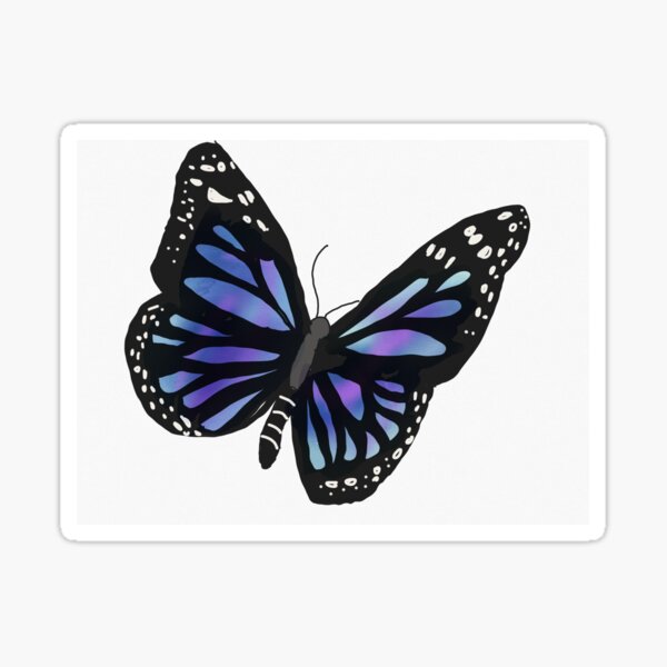 "Blue Monarch Butterfly" Sticker by mika12medina | Redbubble