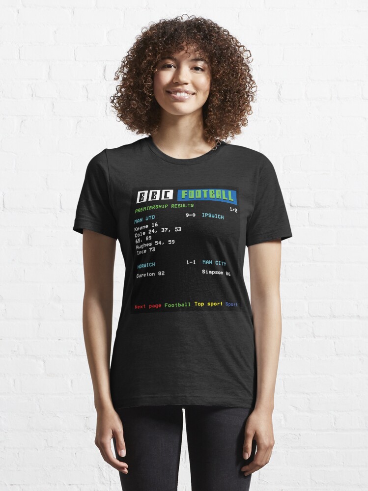"Teletext Football Soccer 90s Nostalgia Man Utd" T-shirt for Sale by ...