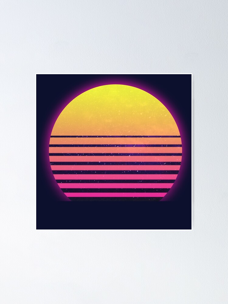 "Synthwave Sun" Poster by christopper | Redbubble