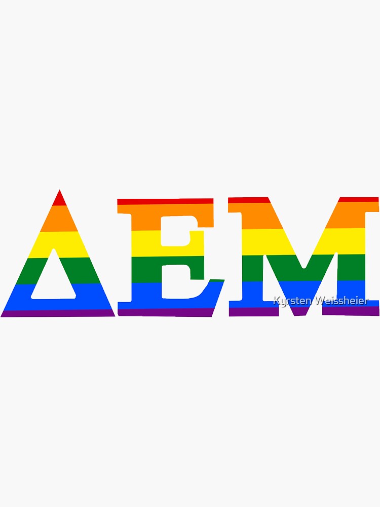 "Delta Epsilon Mu Pride Flag" Sticker for Sale by KyrstenW | Redbubble
