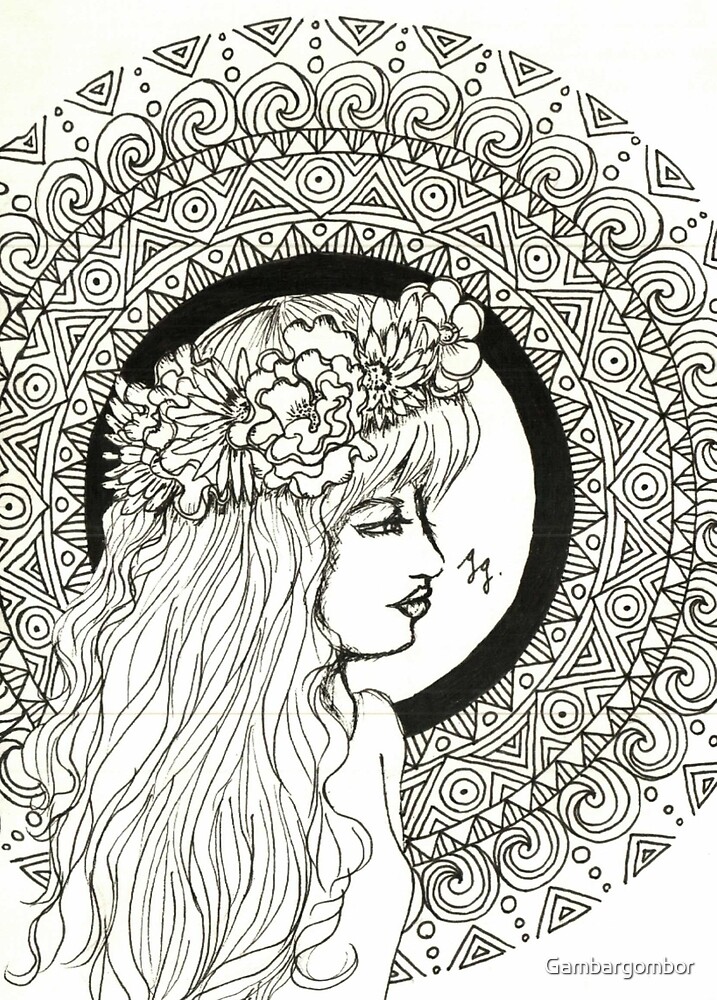 "Mandala Girl" by Gambargombor | Redbubble