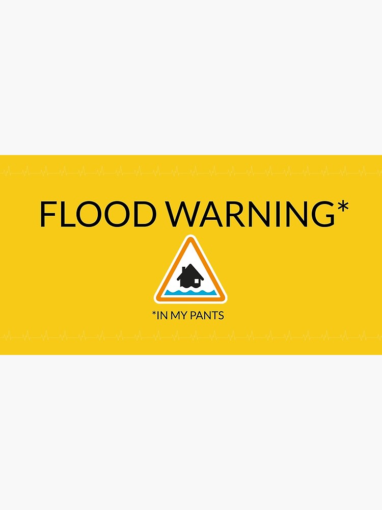 "Funny Flood Warning " Poster for Sale by Lcsquish | Redbubble