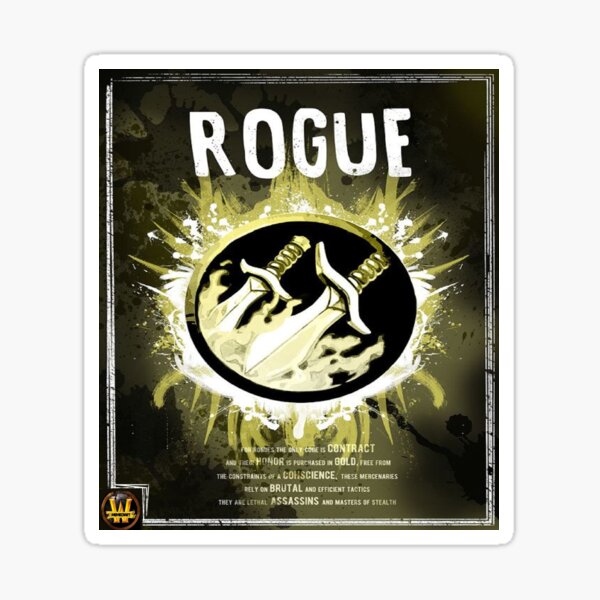"Rogue!" Sticker by wowmemecraft | Redbubble