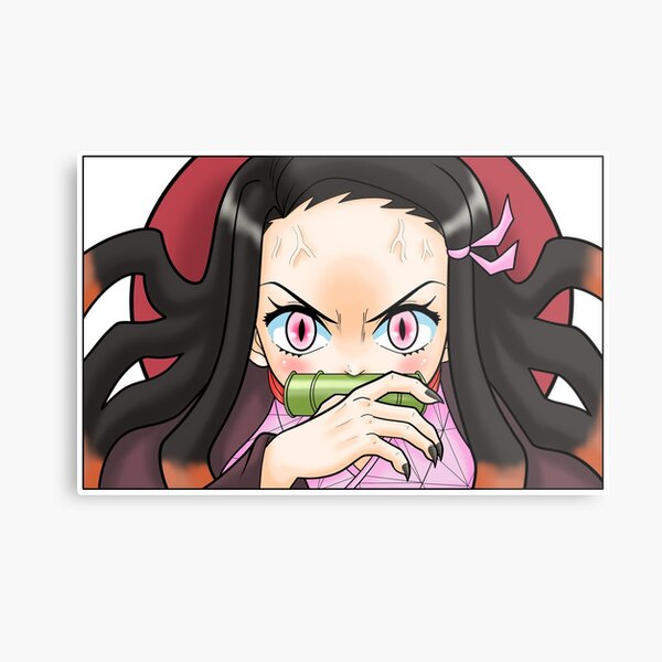 Nezuko Kawaii Metal Prints | Redbubble