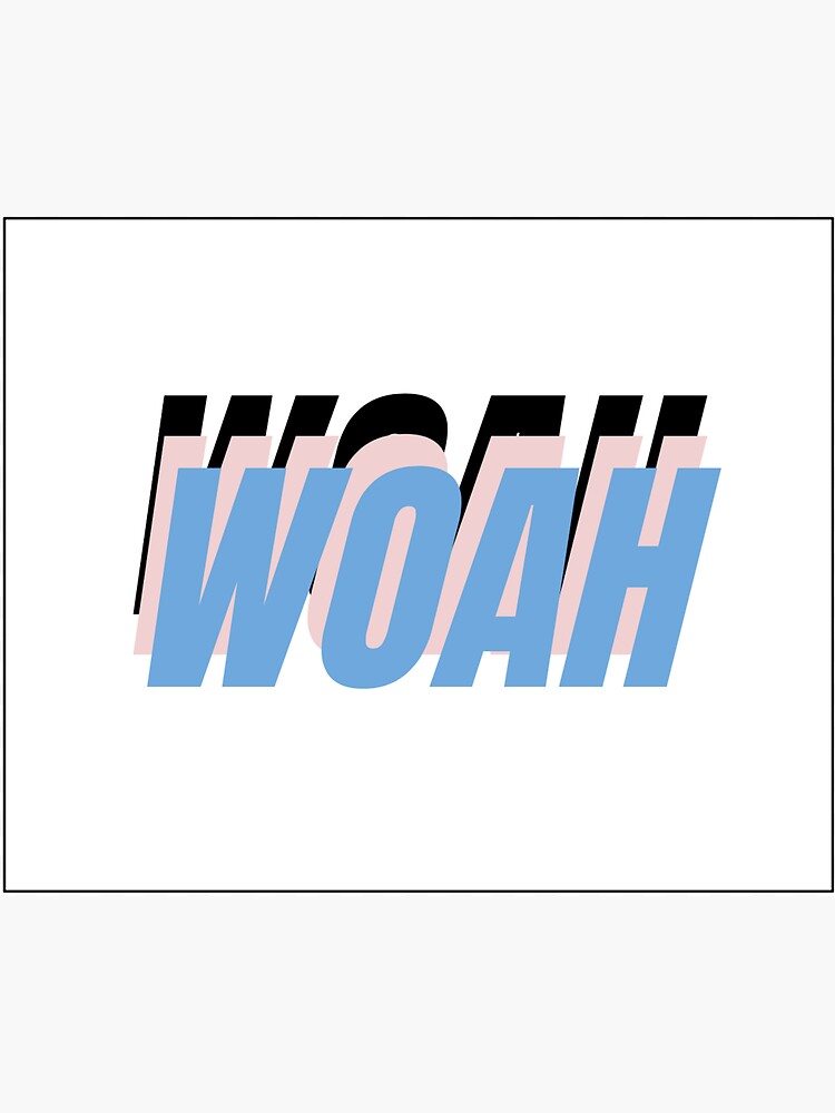 "woah" Sticker for Sale by mariablandon | Redbubble