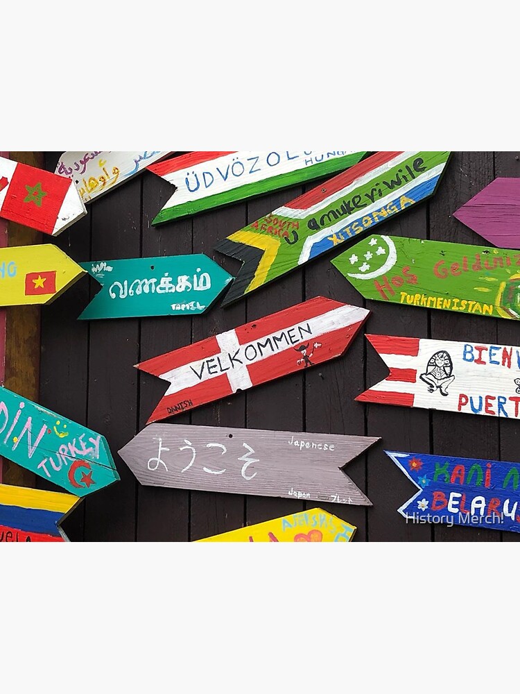 "Welcome Signs - Denmark Velkommen Sign" Sticker by HistoryWear | Redbubble