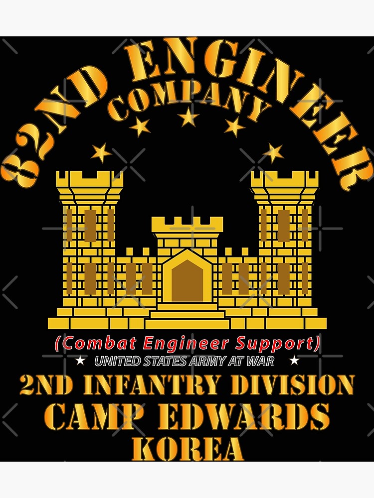 "Army - 82nd Engineer Company - Camp Edwards - Korea" Metal Print by ...