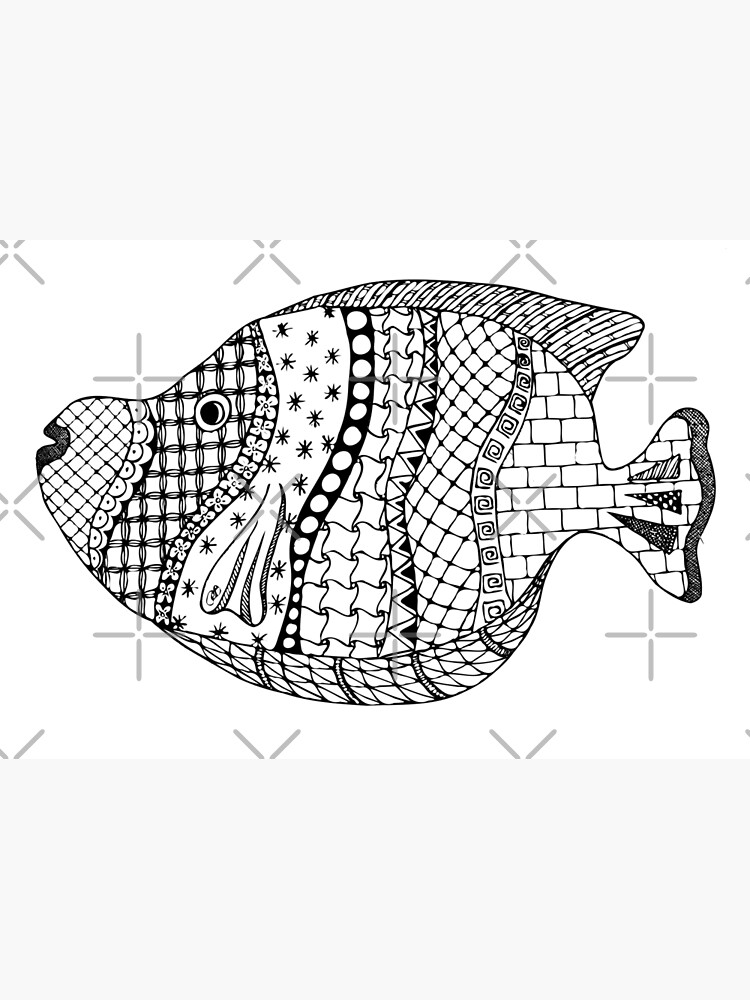 "Zenfish | Doodle Drawing" Poster for Sale by Blessed333 | Redbubble