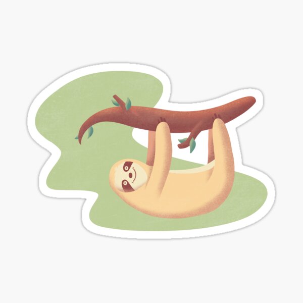 "Cute hanging sloth sticker" Sticker by Diardo | Redbubble