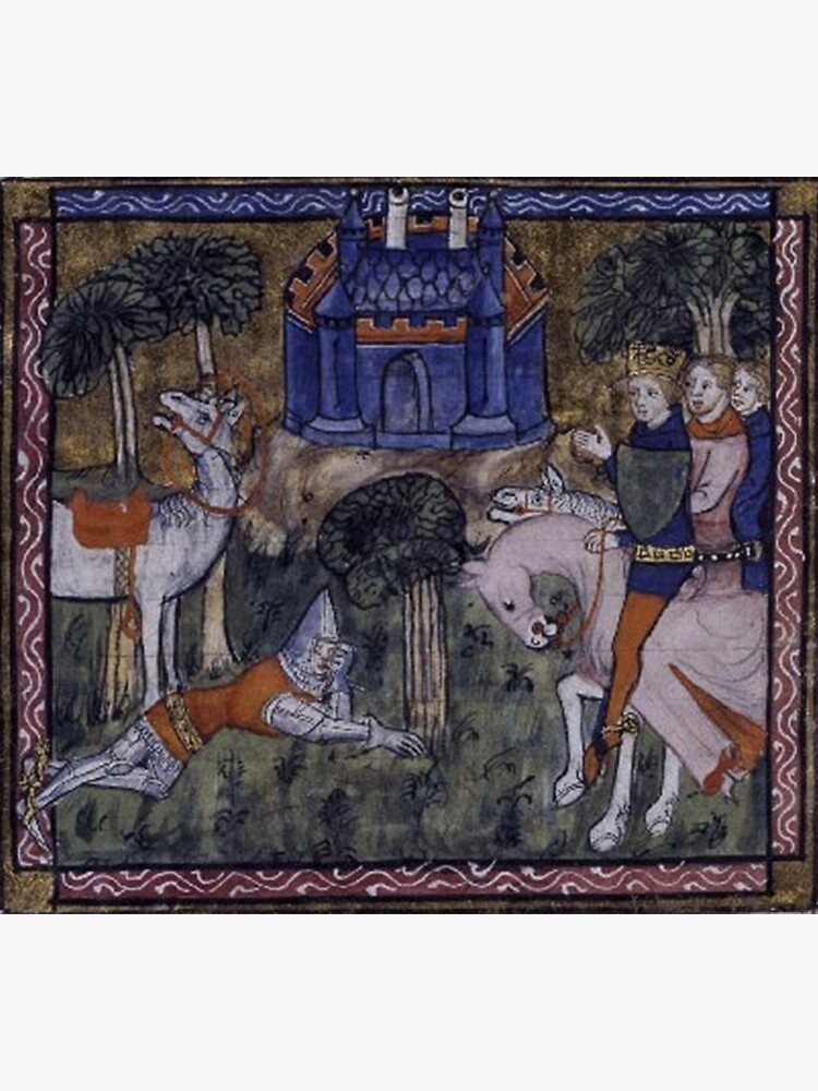 "Sleeping Knight Medieval Manuscript image" Art Print for Sale by ...