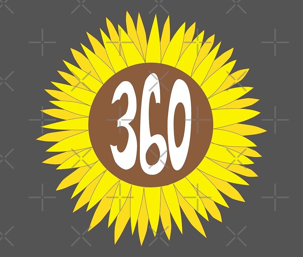 "Hand Drawn Washington Sunflower 360 Area Code" by itsrturn | Redbubble