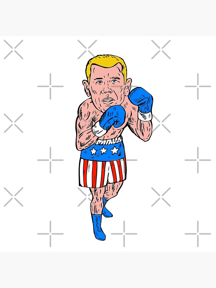 "Boxer Pose USA Flag Etching" Poster for Sale by patrimonio | Redbubble