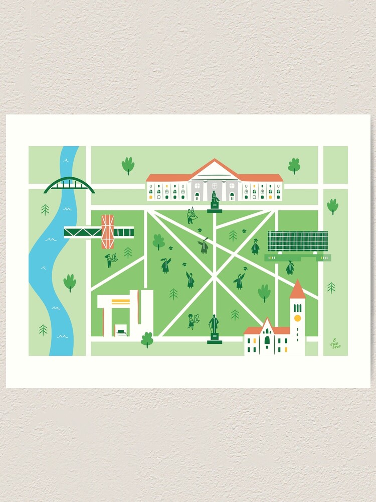 "Cornell University Arts Quad - Summer" Art Print by 8eyedspud | Redbubble