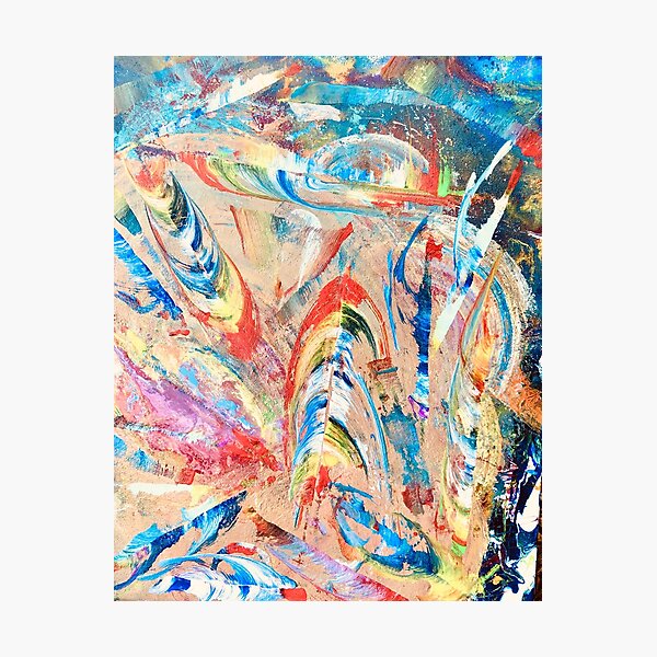 "Rainbow Feather Landscape" Photographic Print by lateralcanvas | Redbubble