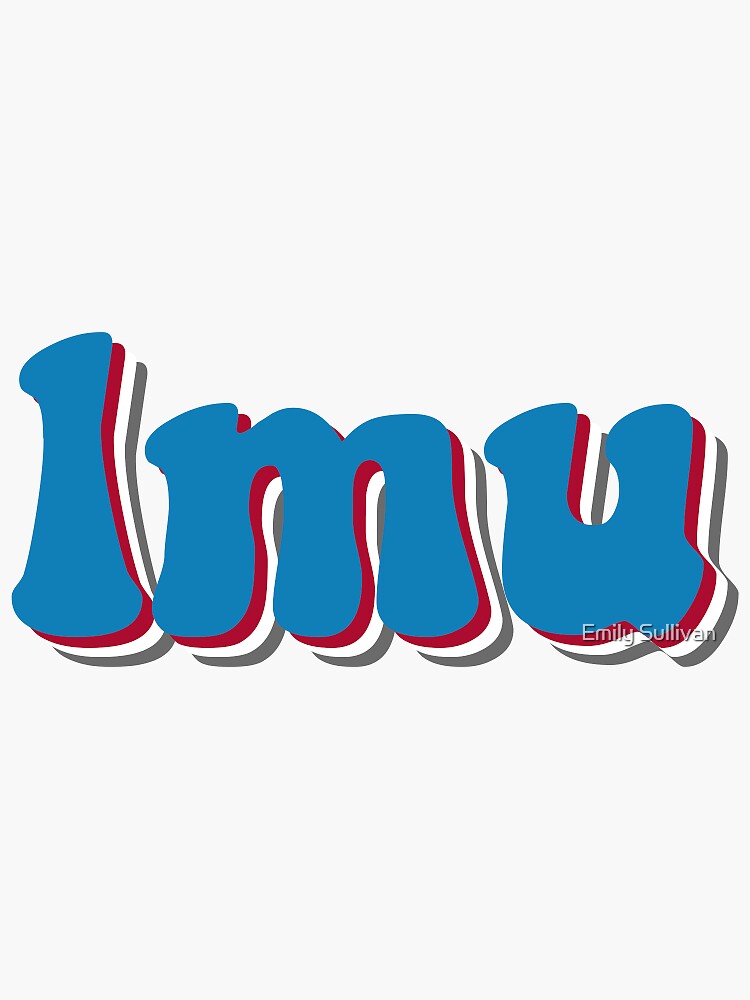 "lmu but make it groovy (new logo colors)" Sticker for Sale by ...
