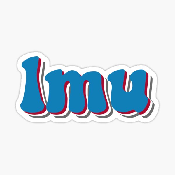 "lmu but make it groovy (new logo colors)" Sticker for Sale by ...