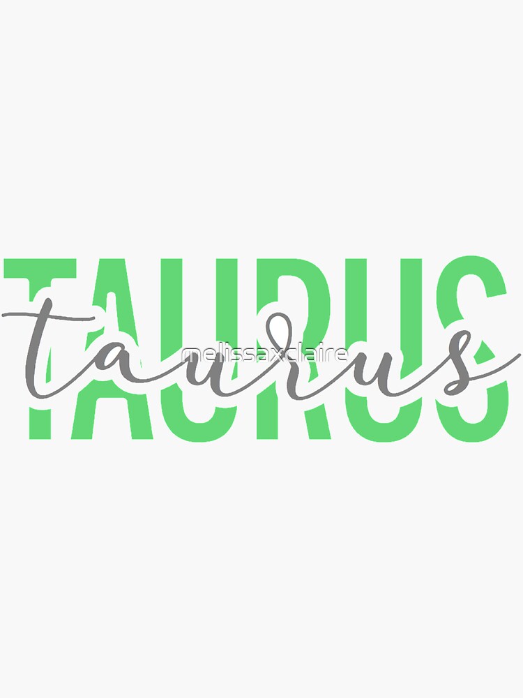 "taurus font" Sticker for Sale by melissaxclaire | Redbubble