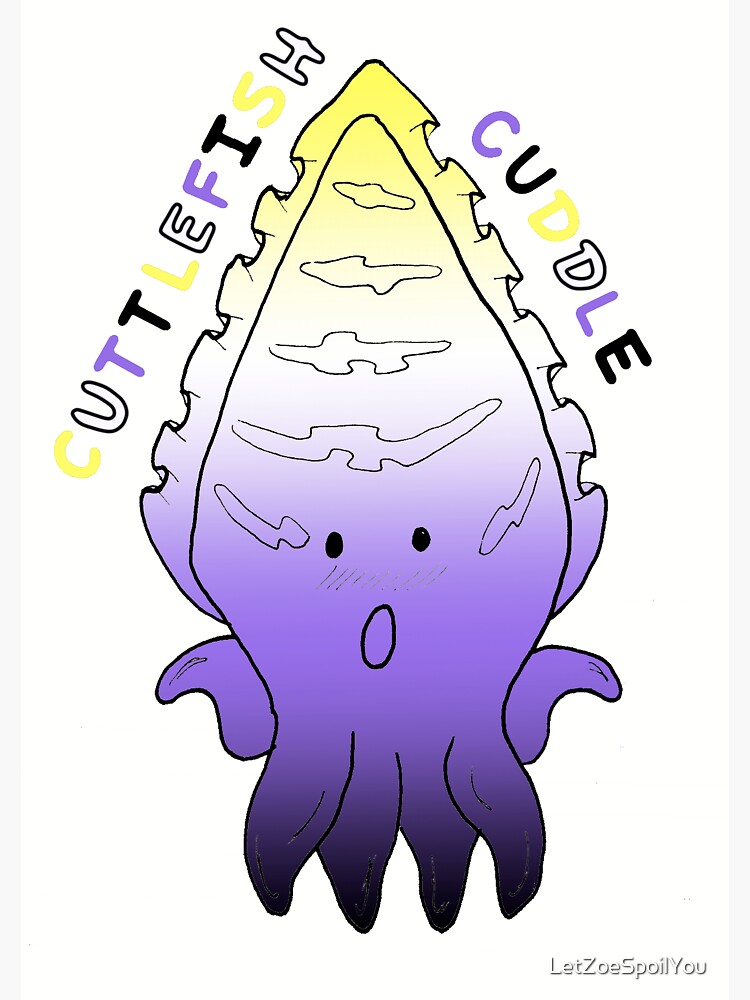 "Cuttlefish Cuddle Non-Binary" Sticker by LetZoeSpoilYou | Redbubble
