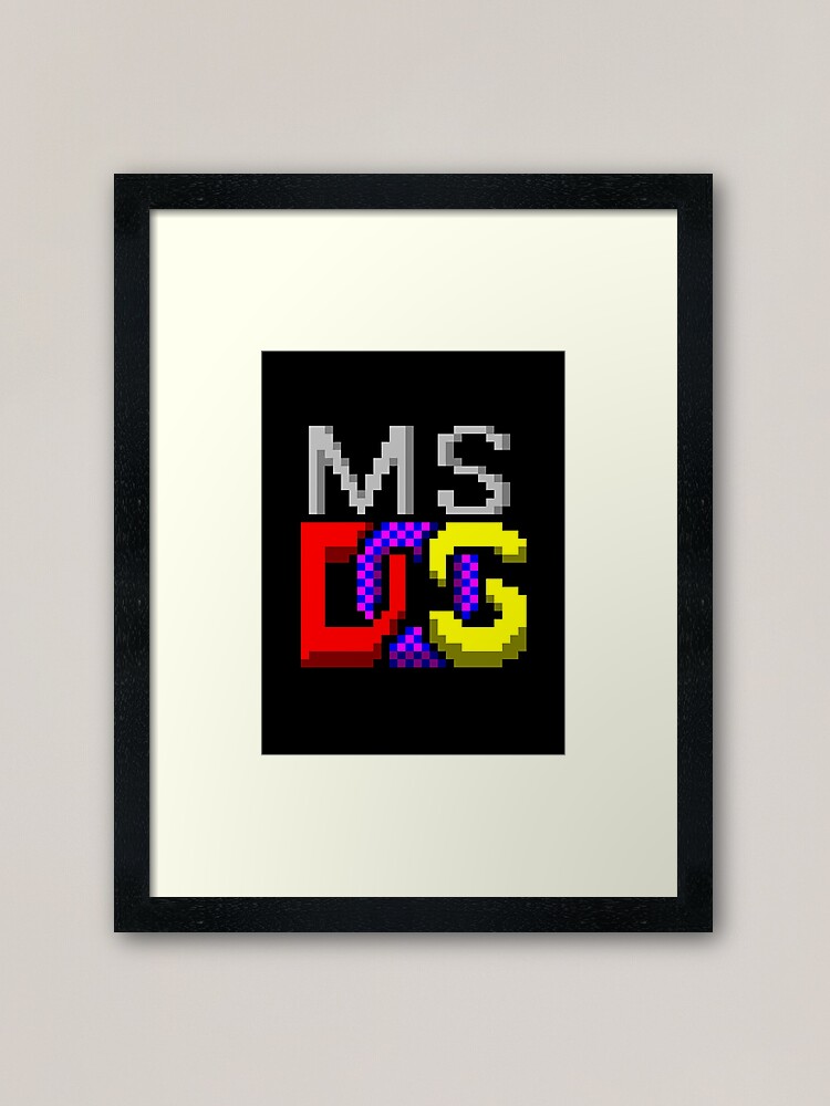 "MS-DOS Icon Retro Pixel Computer Symbol" Framed Art Print for Sale by ...