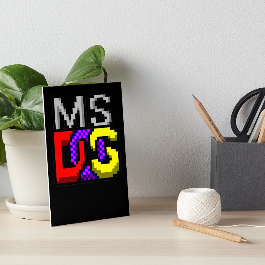 "MS-DOS Icon Retro Pixel Computer Symbol" Art Board Print by hangman3d ...