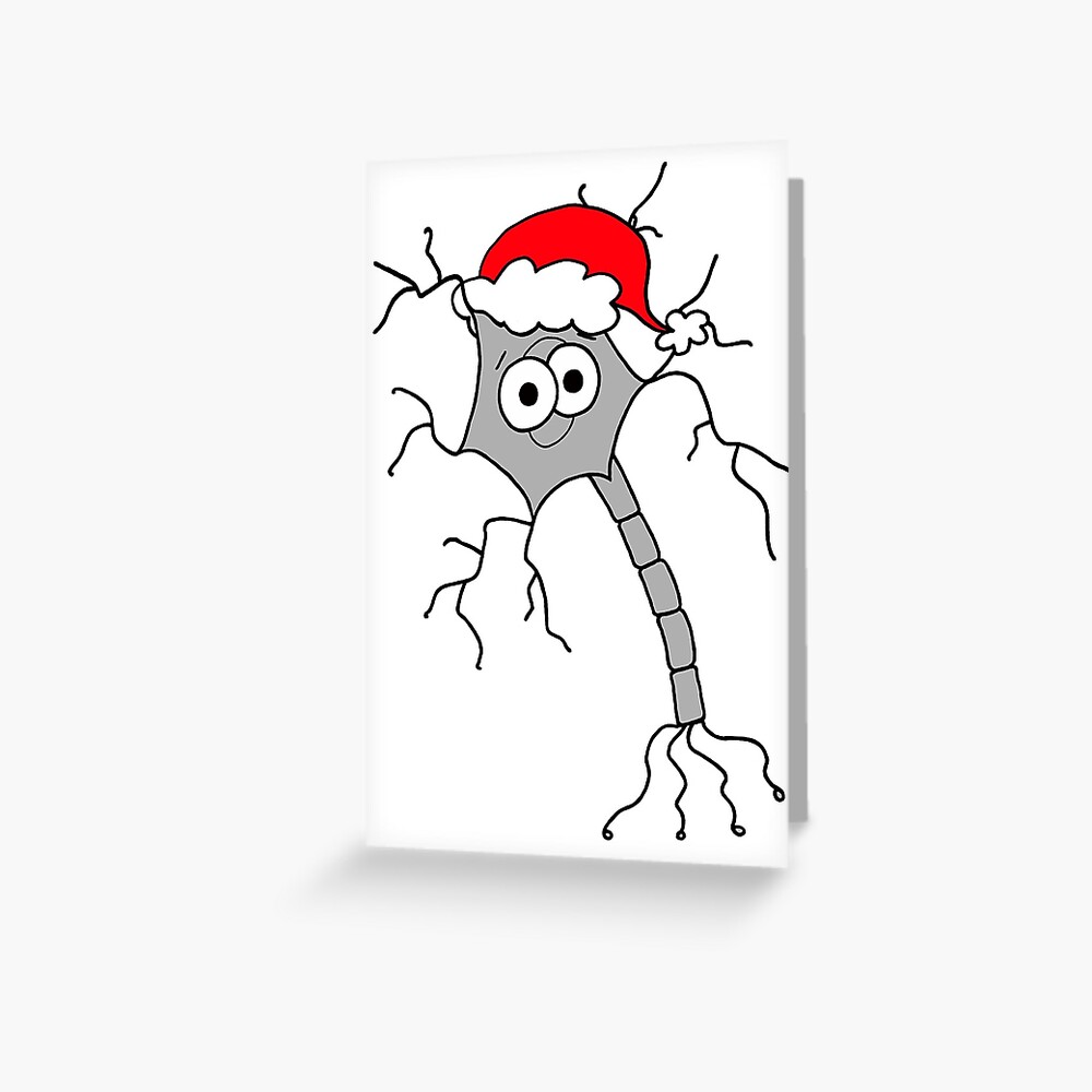 "Christmas Neuron - on white" Greeting Card for Sale by AdrienneBody ...
