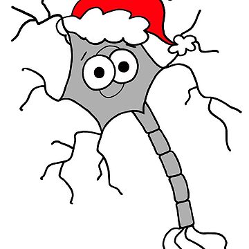 "Christmas Neuron - on white" Magnet for Sale by Adrienne Body | Redbubble