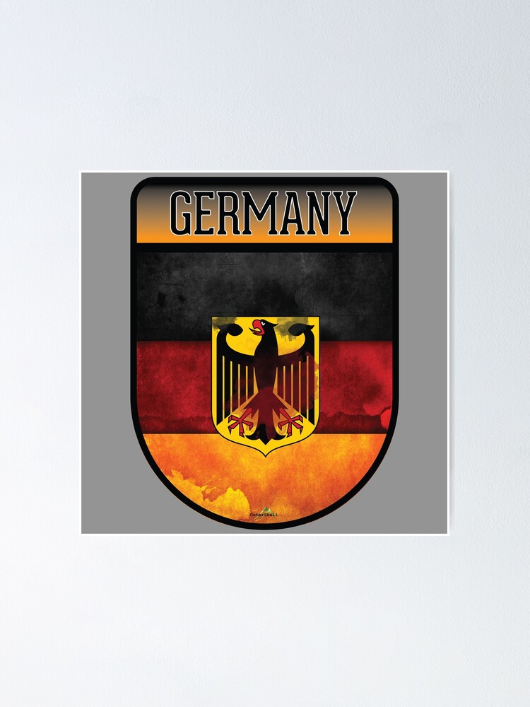 "GERMANY Deutschland German Deutsch shield stickers decals 02" Poster ...