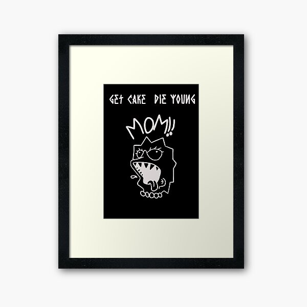 Get Cake Die Young Lil Peep Framed Prints | Redbubble Get Cake Die Young Lil Peep Framed Prints | Redbubble