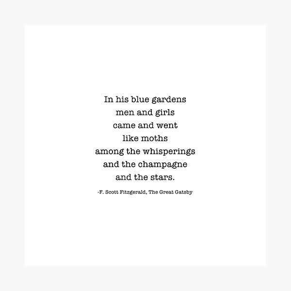 Gatsby Blue Quotes Free Printable The Great Gatsby Quotes Wall Art