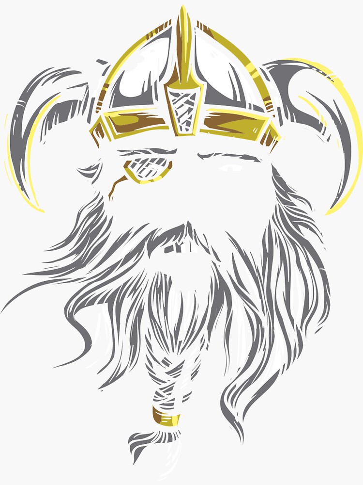 Viking Chief With Gold Crown Sticker By Old Time Images Redbubble viking-chief-with-gold-crown-sticker-by-old-time-images-redbubble