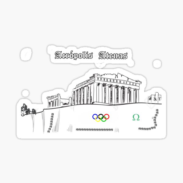 "Acropolis-Athens" Sticker for Sale by dariodigital | Redbubble