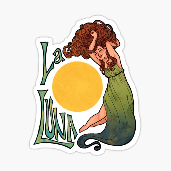 "La Luna" Sticker for Sale by skinnyginny | Redbubble
