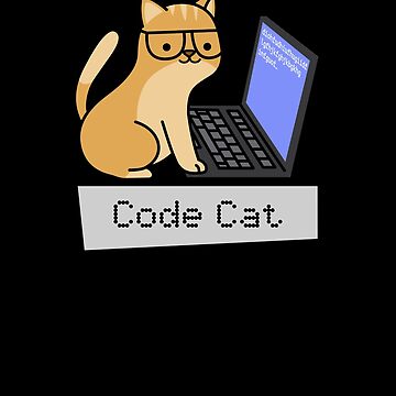 "Code Cat" Sticker for Sale by Jeremy Carlsten | Redbubble