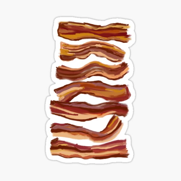 "Bacon Bedspread on Army Green " Sticker for Sale by SaltCitySage ...